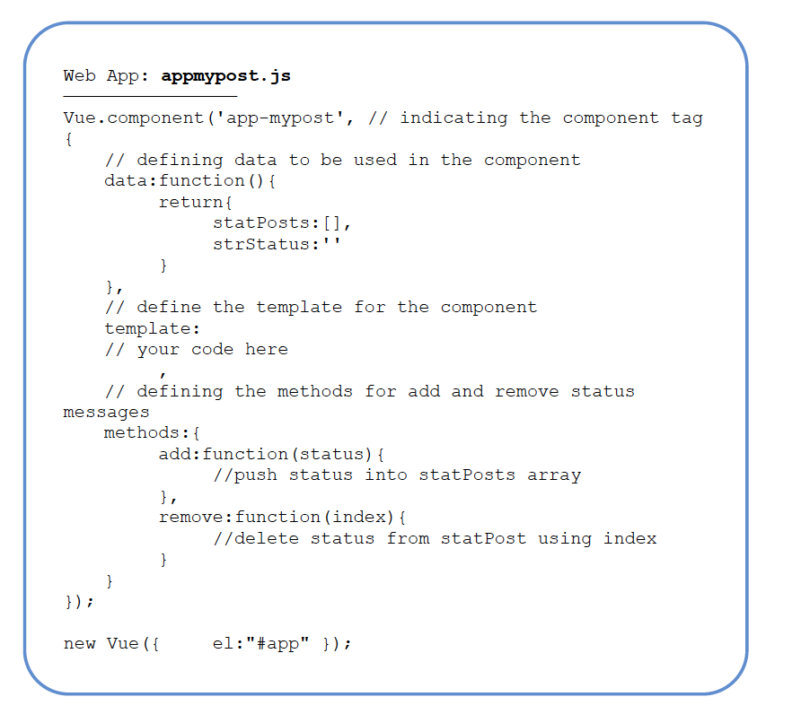 Answer Only needed using VUE JS not using vanilla | Chegg.com