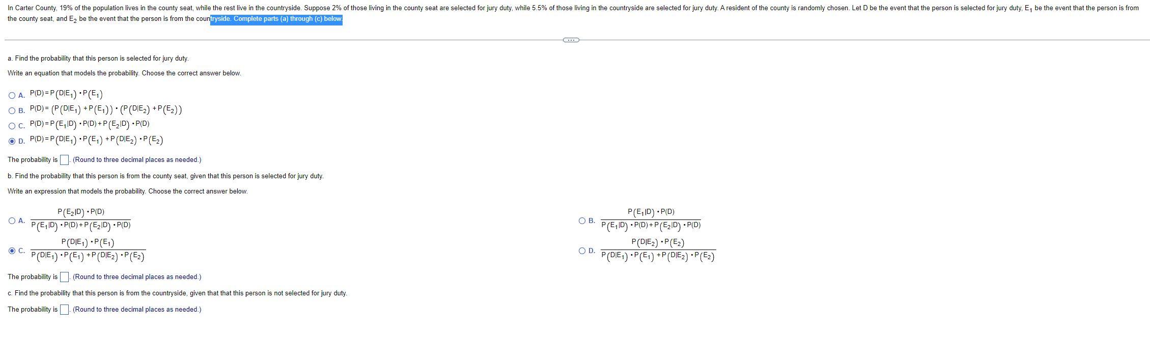 Solved a. Find the probability that this person is selected | Chegg.com