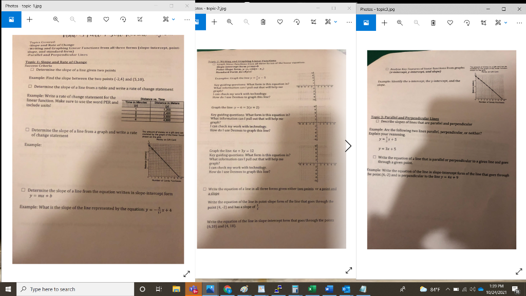 Solved Writing and Graphing Linear Functions: There are 3 | Chegg.com