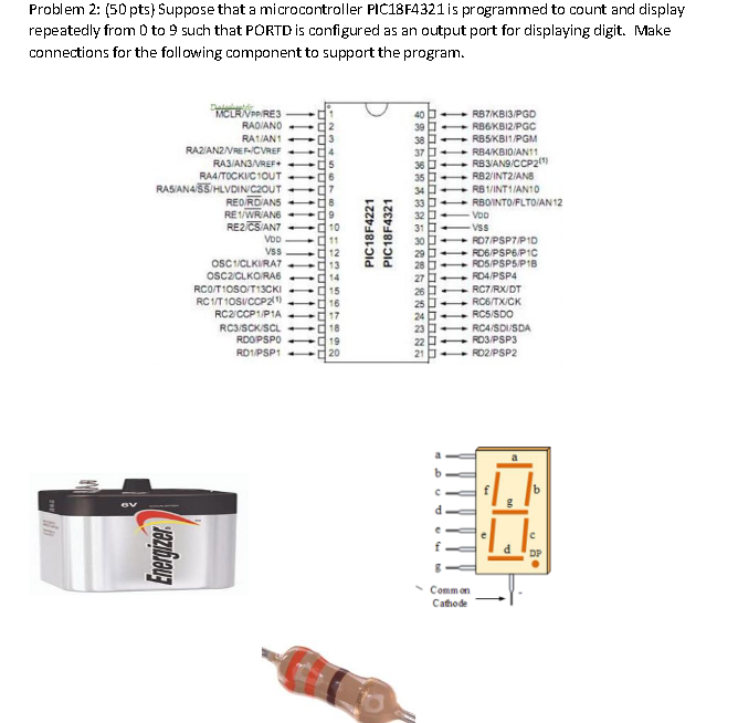 Solved Problem 2: (50 pts) Suppose that a microcontroller | Chegg.com