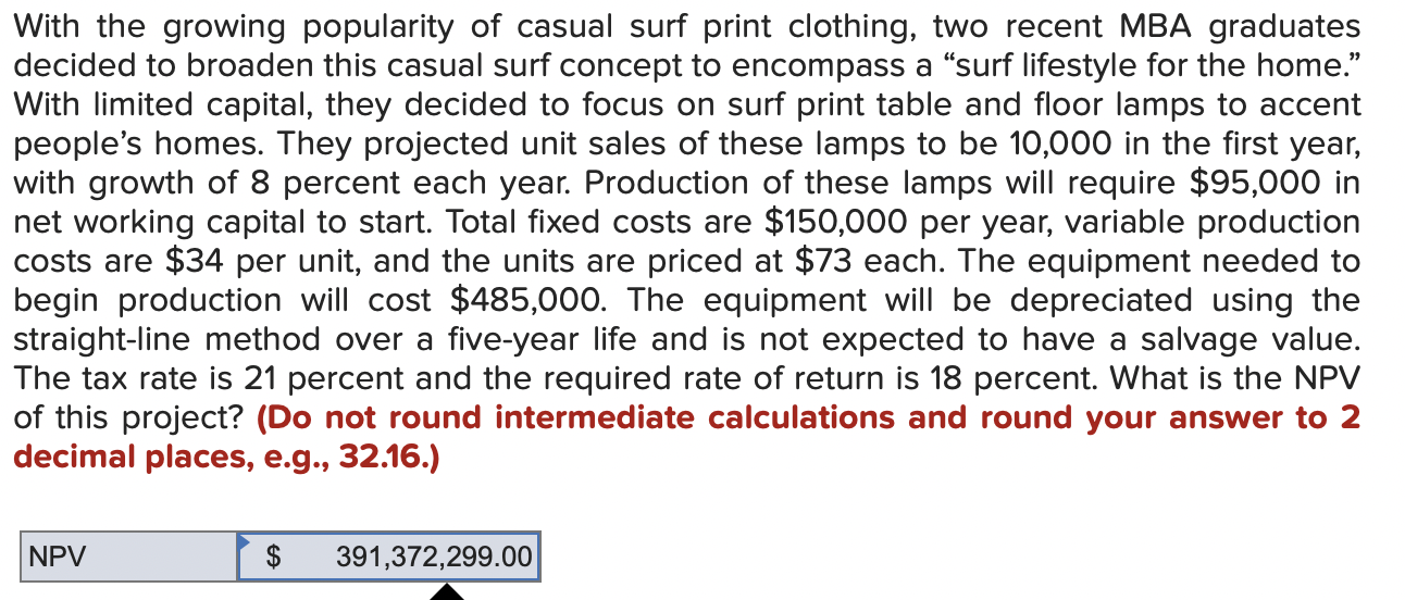 Solved With the growing popularity of casual surf print | Chegg.com