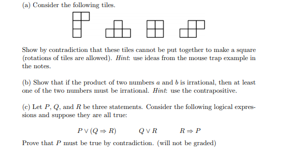 Solved (a) Consider the following tiles. Show by | Chegg.com