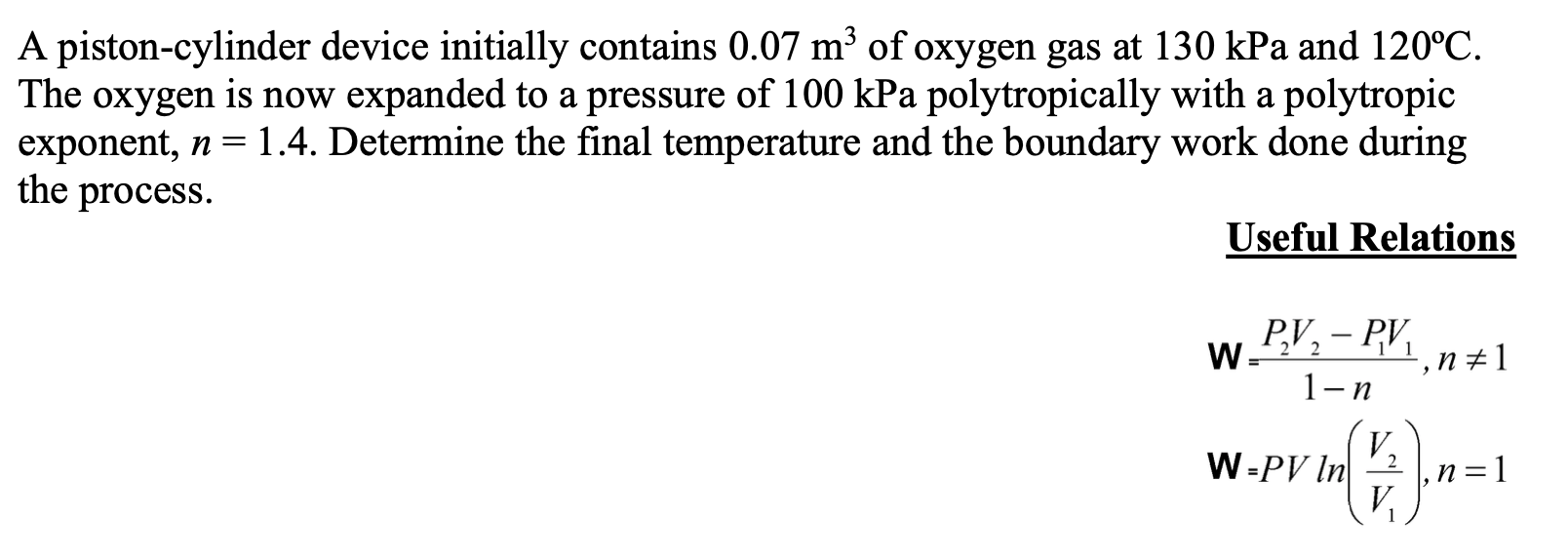 Solved A piston-cylinder device initially contains 0.07m3 | Chegg.com