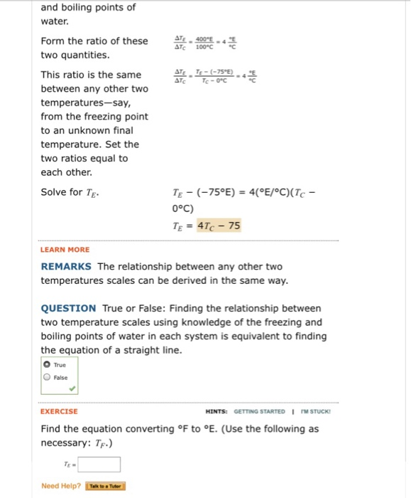 Solved GOAL Understand how to relate different temperature | Chegg.com
