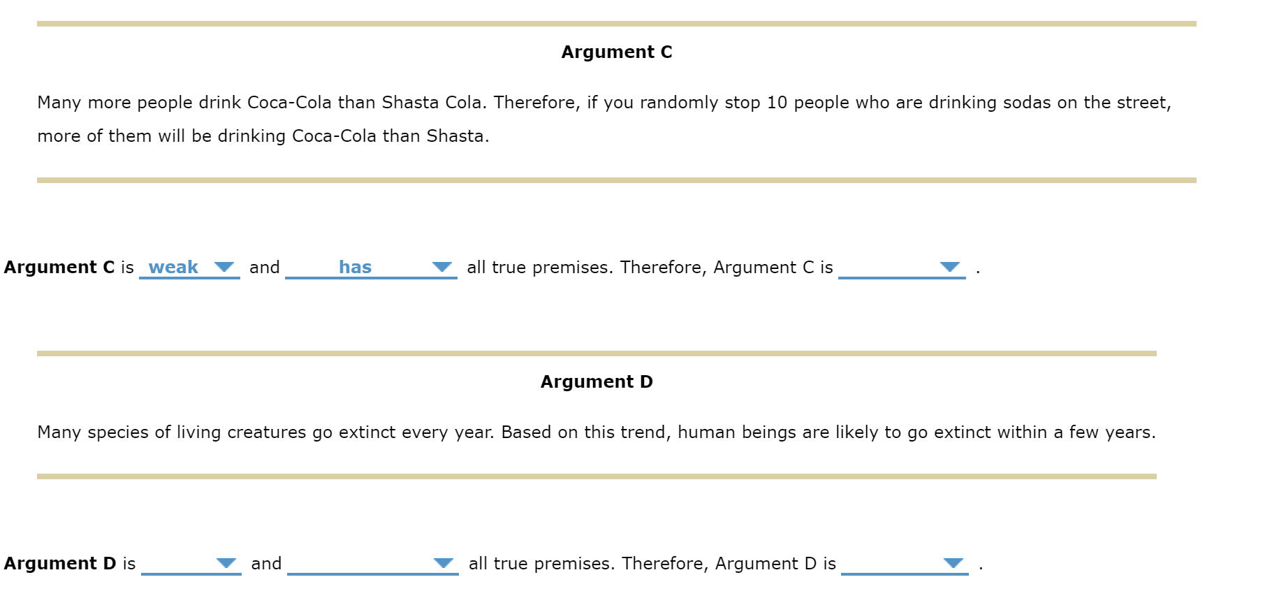 Solved Each of the following arguments is an inductive | Chegg.com