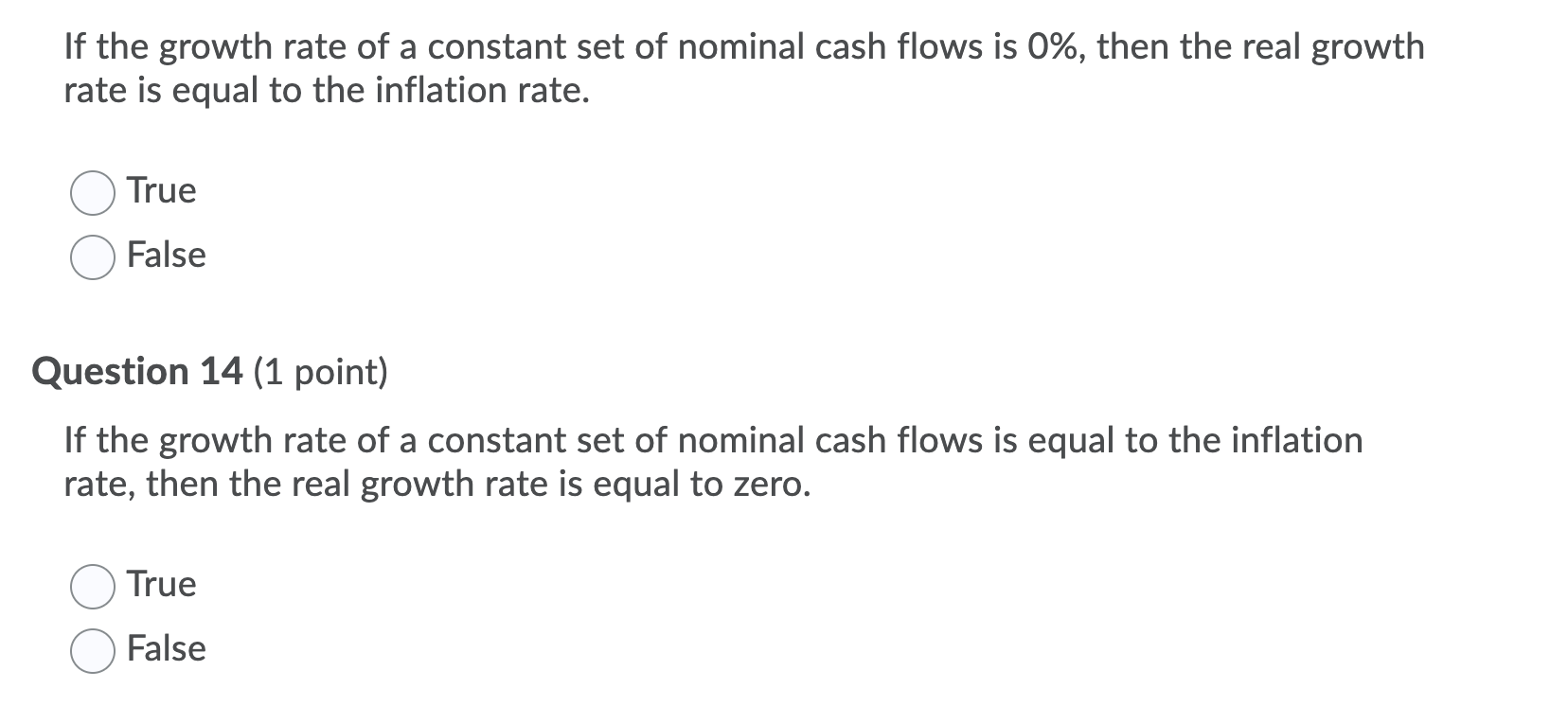 Solved If the growth rate of a constant set of nominal cash | Chegg.com