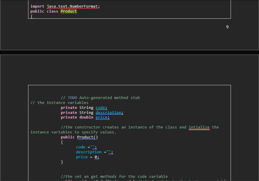 import java.text.Number Format; public class Product | Chegg.com