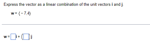 Solved Express the vector as a linear combination of the | Chegg.com