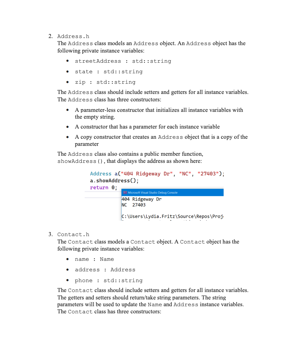 For this assignment, you will extend the Contact | Chegg.com