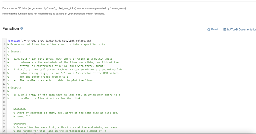 Solved Draw a set of 3D links (as generated by | Chegg.com