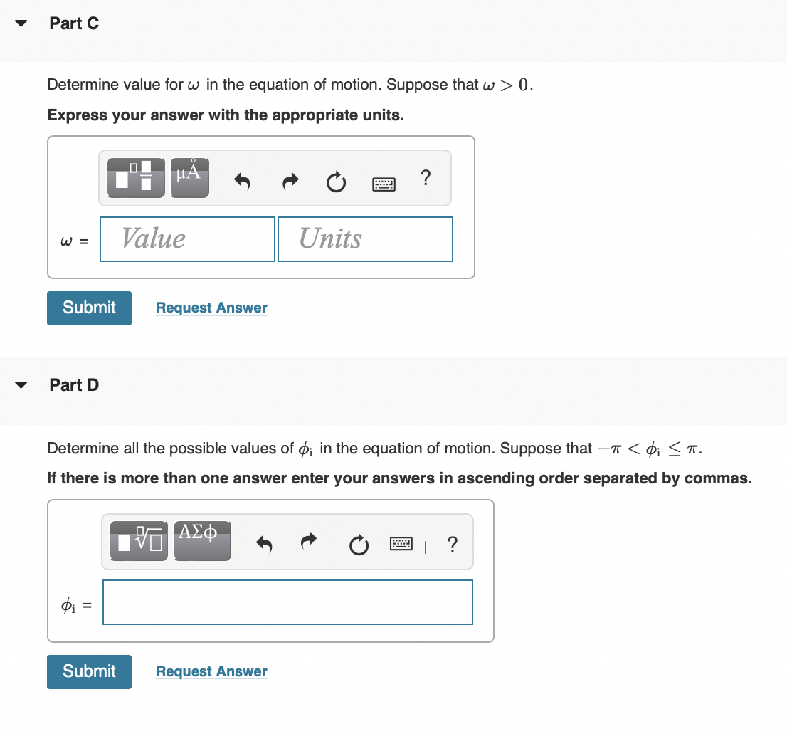 Solved Problem 15.27 An object undergoes simple harmonic | Chegg.com
