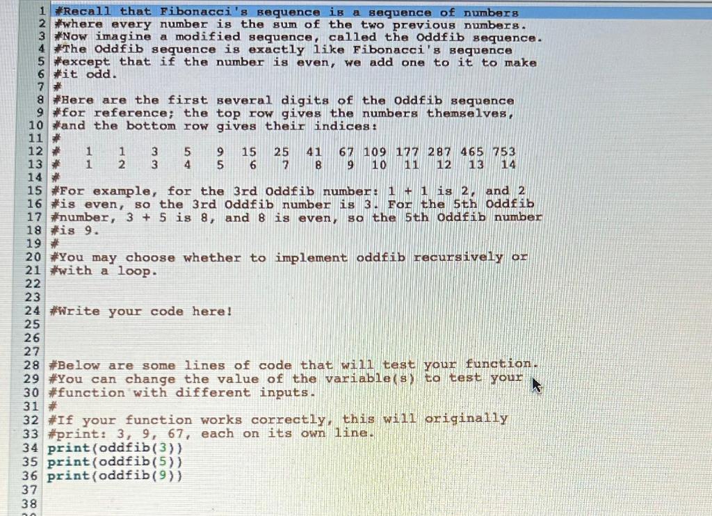 1 #Recall that Fibonacci's sequence is a sequence of | Chegg.com