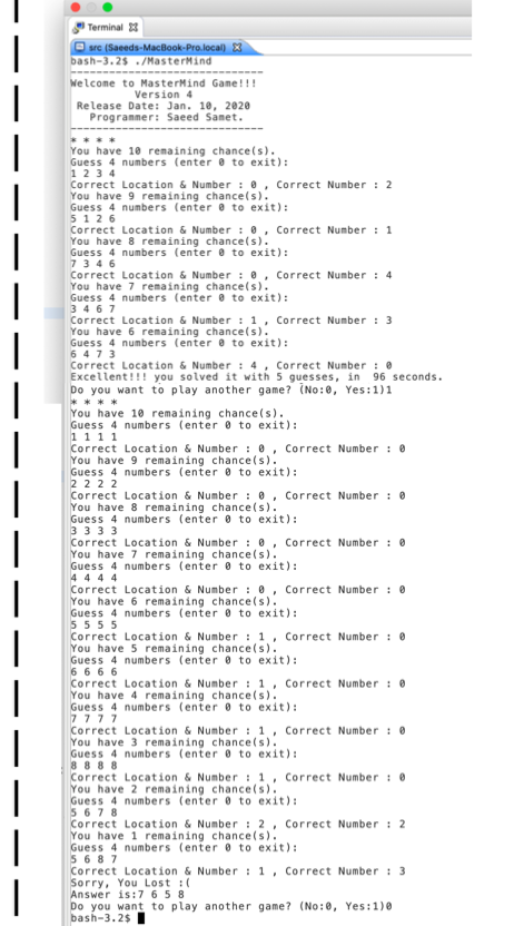 Solved Part Write Pseudocode Game Mastermind Part B Draw Flowchart Pseudocode Wrote Part C C