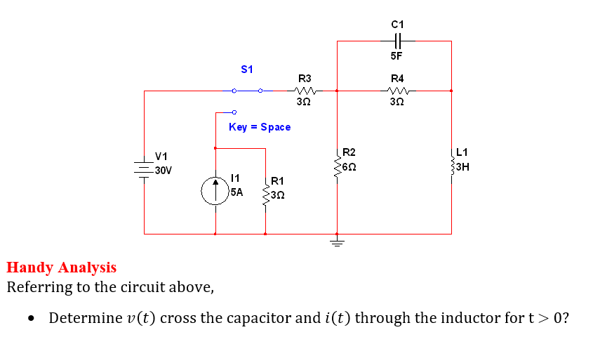 Solved Handy Analysis Referring to the circuit above, - | Chegg.com