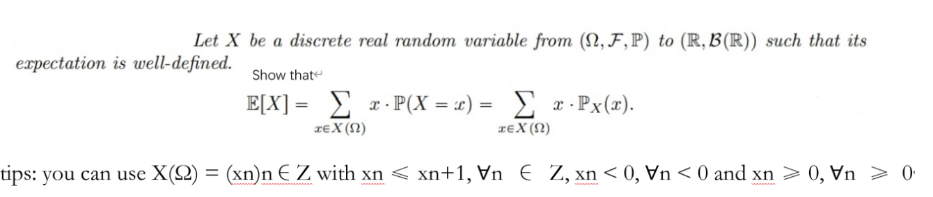 Solved Show that Let X be a discrete real random variable | Chegg.com