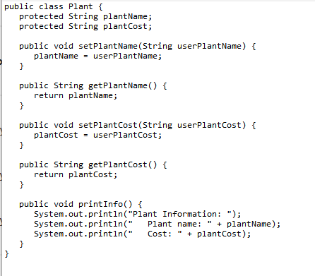 Solved Given a base Plant class and a derived Flower class, | Chegg.com