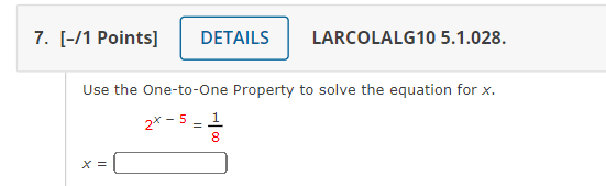 Solved 7. [-/1 Points] DETAILS LARCOLALG10 5.1.028. Use the | Chegg.com