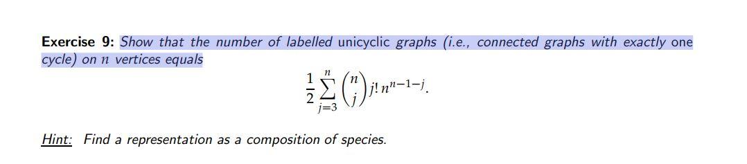 Solved Exercise 9: Show that the number of labelled | Chegg.com