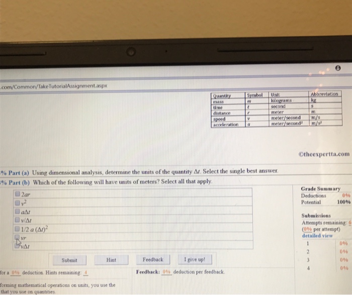Solved com/Common/Take TutorialAssignment.aspx second time | Chegg.com