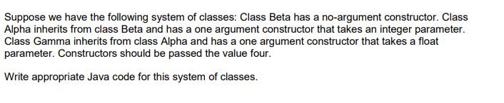 Solved Suppose we have the following system of classes: | Chegg.com