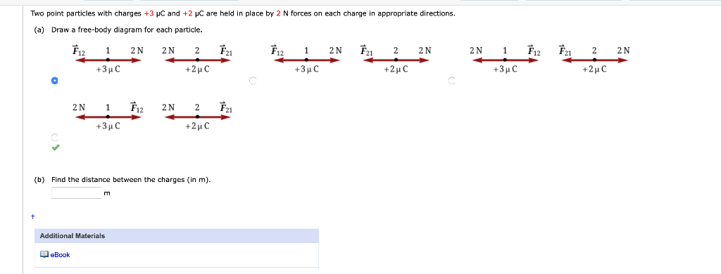Solved Two point particles with charges +3 C and +2 C are | Chegg.com