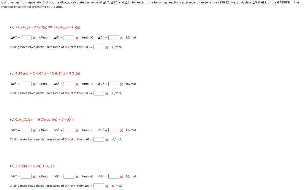 Using Values From Appendix C Of Your Textbook