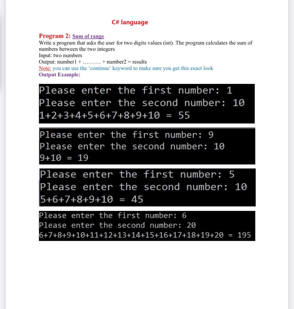 Solved Program 1: Product table C# language Write a program | Chegg.com