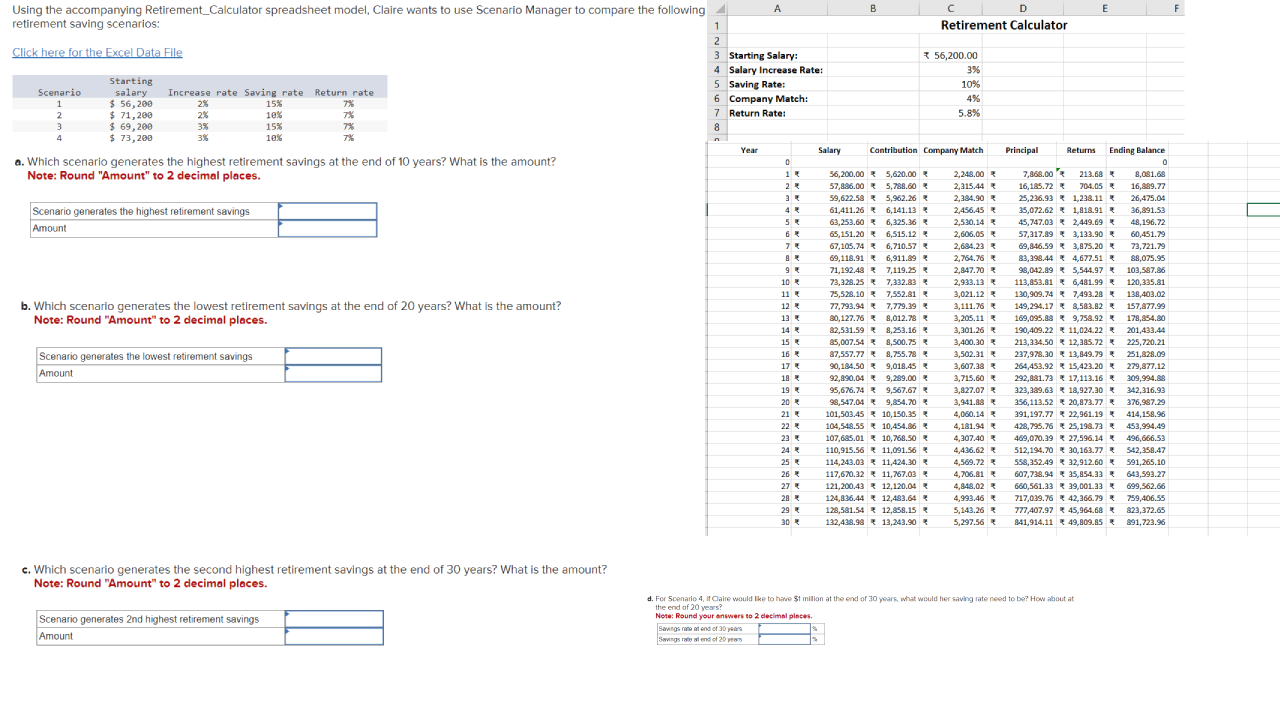 Solved Using the accompanying Retirement_Calculator | Chegg.com