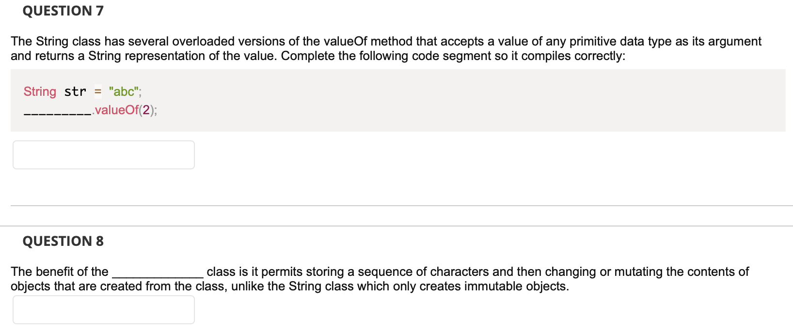 Solved The String class has several overloaded versions of | Chegg.com