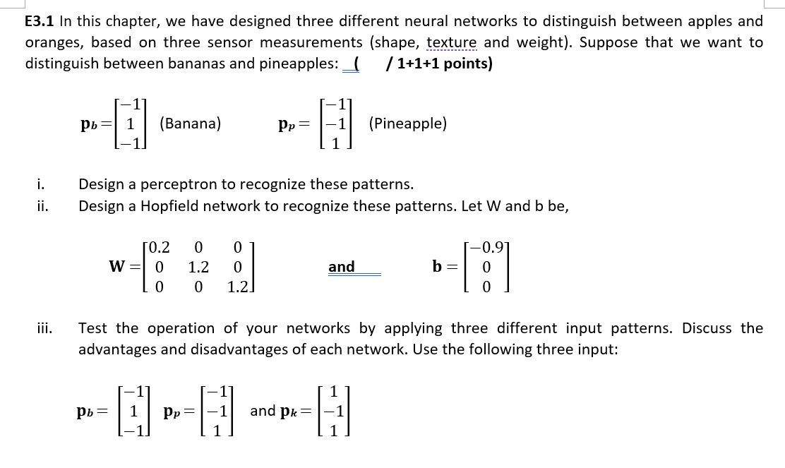 Solved E3.1 In this chapter, we have designed three | Chegg.com