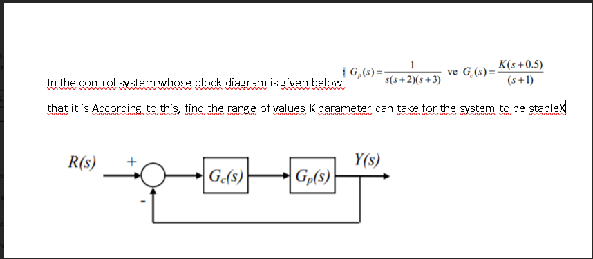 Solved 1 G,(s) = In the control system whose block diagram | Chegg.com