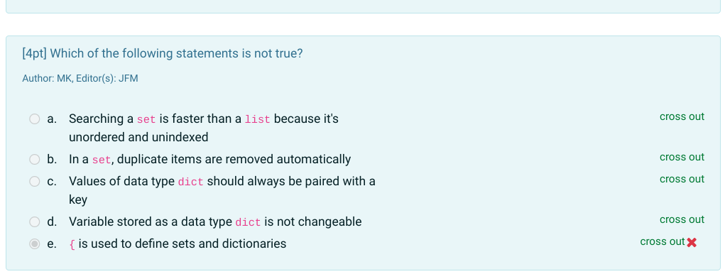 [4pt] Which of the following statements is not true? | Chegg.com