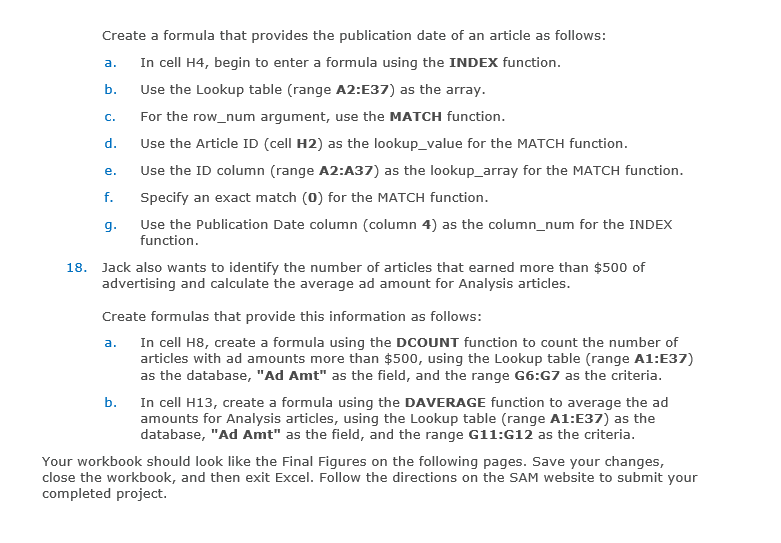 Solved Create a formula that provides the publication date | Chegg.com