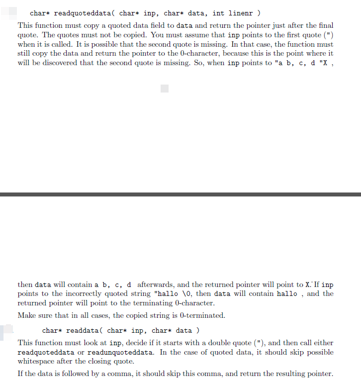 Solved char* readquoteddata( char* inp, char* data, int | Chegg.com