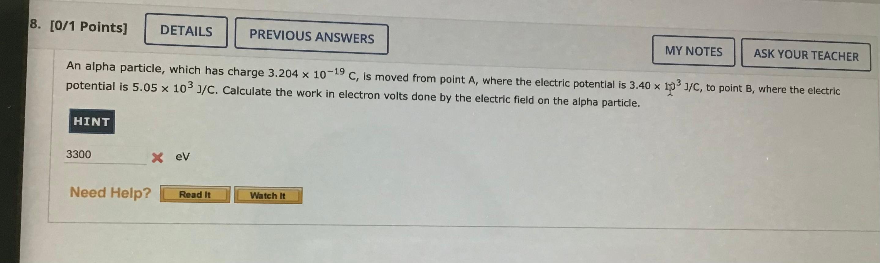 Solved An alpha particle, which has charge 3.204×10−19C, is | Chegg.com