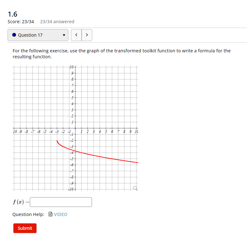 Solved For the following exercise, use the graph of the | Chegg.com