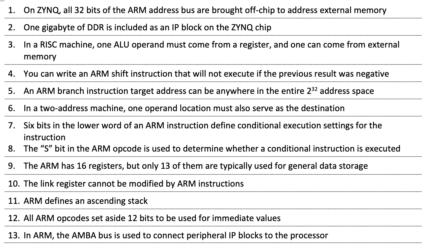 Solved 1. On ZYNQ, all 32 bits of the ARM address bus are | Chegg.com