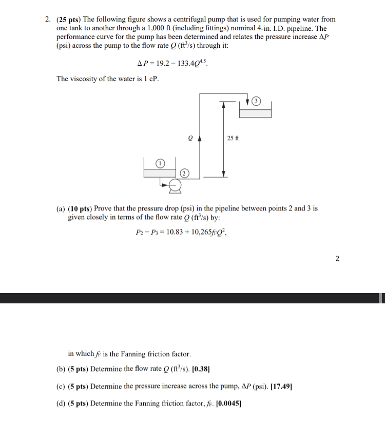 Solved 2. (25 pts) The following figure shows a centrifugal | Chegg.com