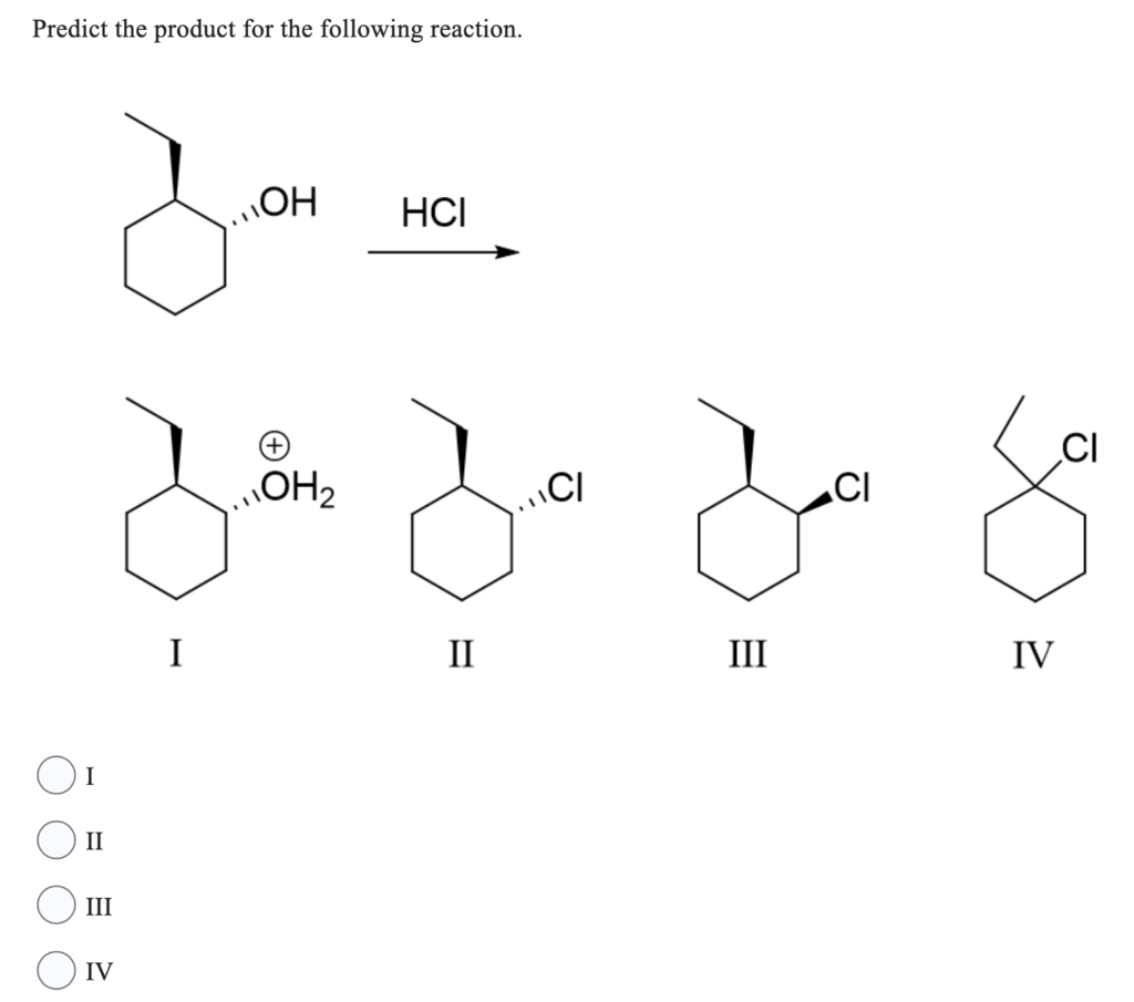 Solved Predict the product for the following reaction. HCl | Chegg.com