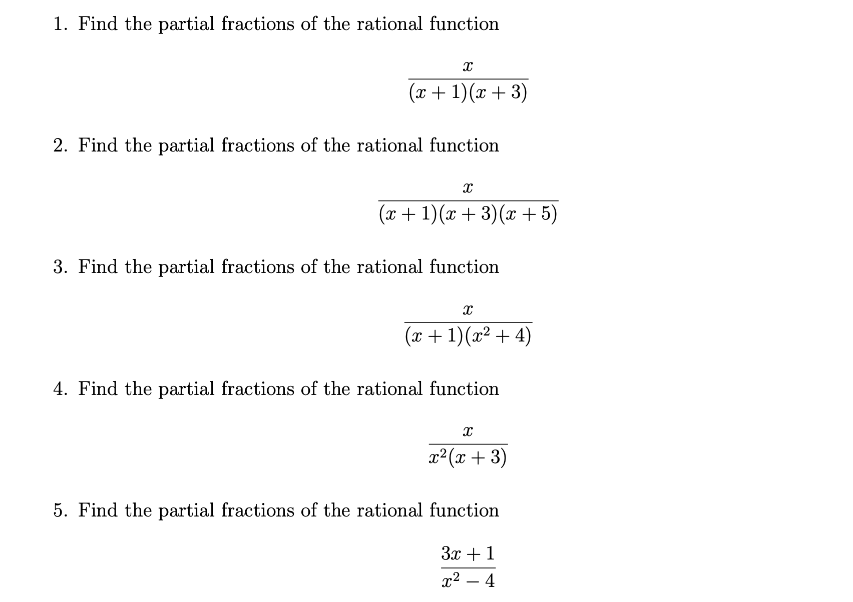 1. Find the partial fractions of the rational | Chegg.com