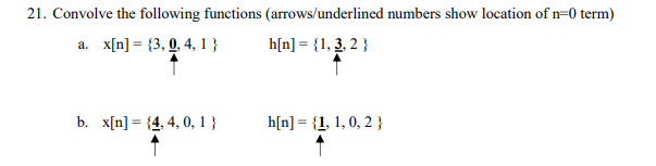 Solved 1. Convolve the following functions | Chegg.com