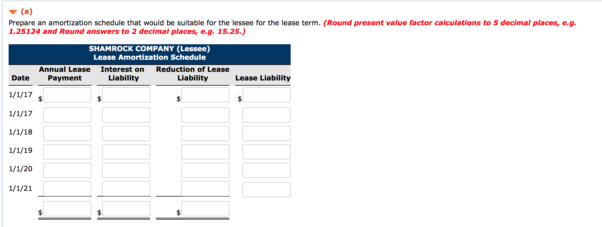 Solved Exercise 21-11 (Part Level Submission) Laura Leasing | Chegg.com