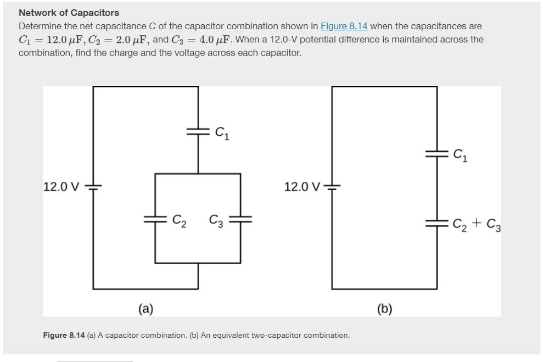 Solved Network of Capacitors Determine the net capacitance | Chegg.com