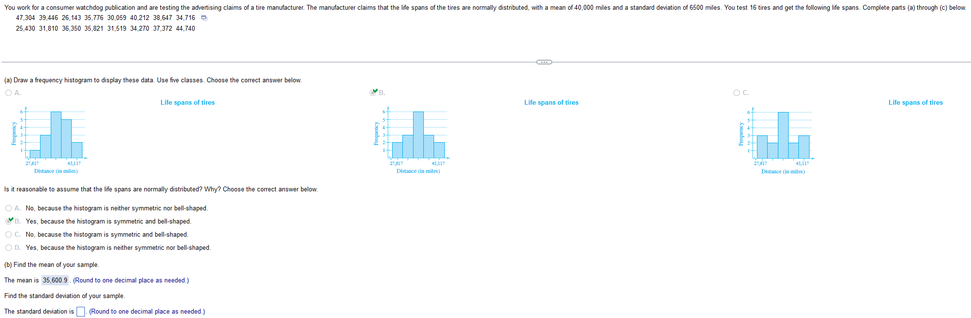 Solved (a) Draw a frequency histogram to display these data. | Chegg.com