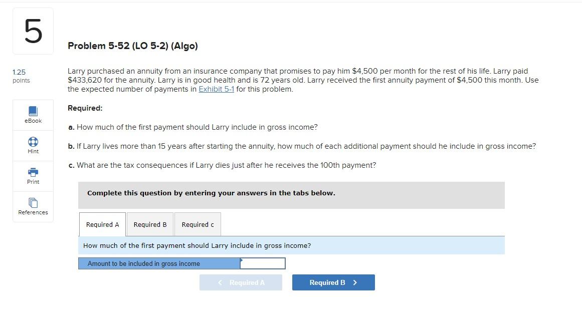 Solved Problem 5-46 (LO 5-1) (Algo) Louis files as a single | Chegg.com