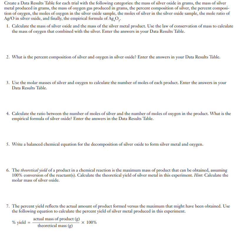 Solved Data TableCreate a Data Results Table for each trial | Chegg.com