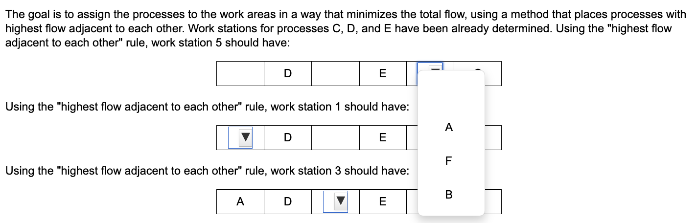 Solved Six processes are to be laid out in six areas along a | Chegg.com