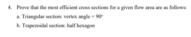 Solved 4. Prove that the most efficient cross sections for a | Chegg.com