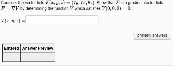 Solved Consider the vector field | Chegg.com