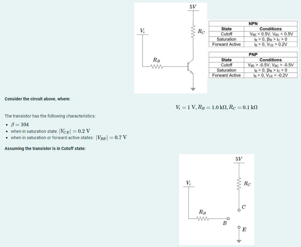 Solved Consider the circuit above, where: Vi=1 | Chegg.com